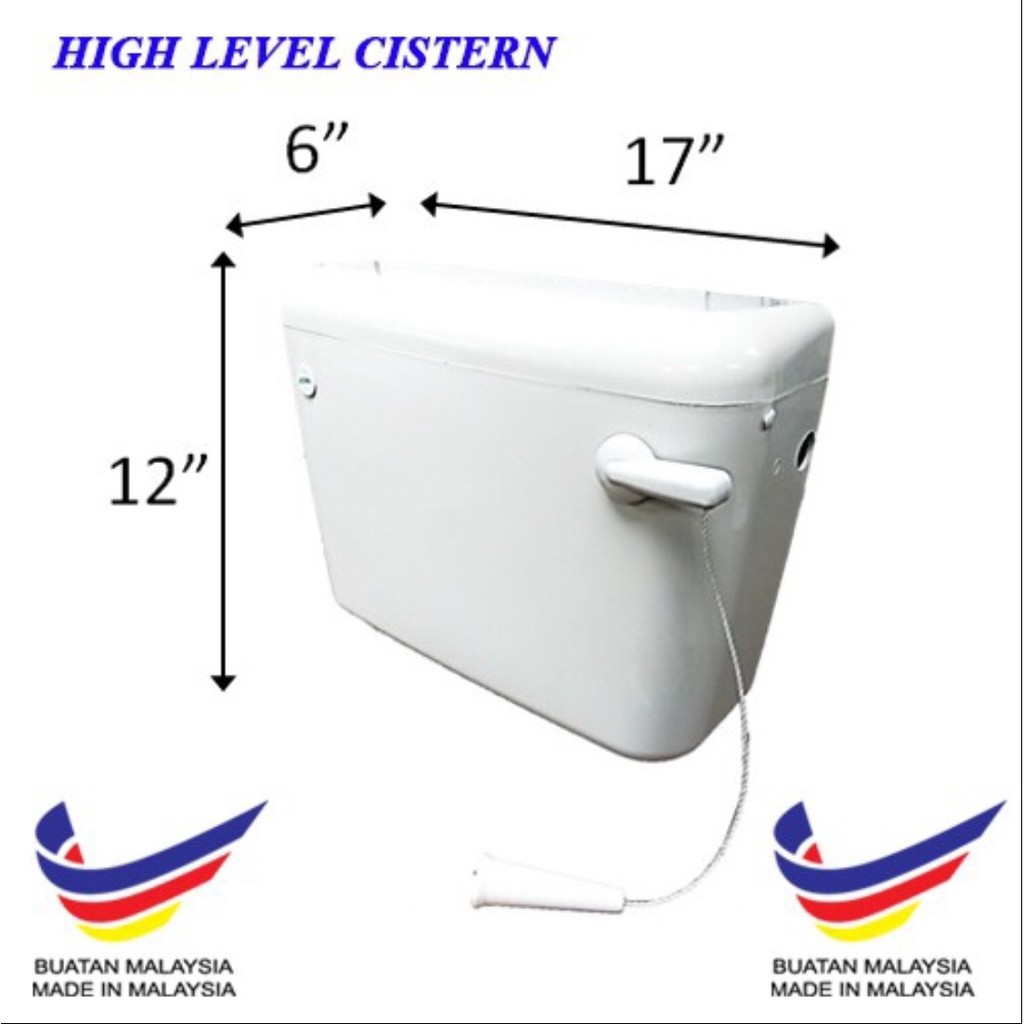 Vinyl Eco lift up cistern 6L complete set (High Level / Low Level ...