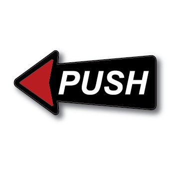 PUSH ACRYLIC ARROW SIGN BOARD 45X100X2mm | Shopee Malaysia