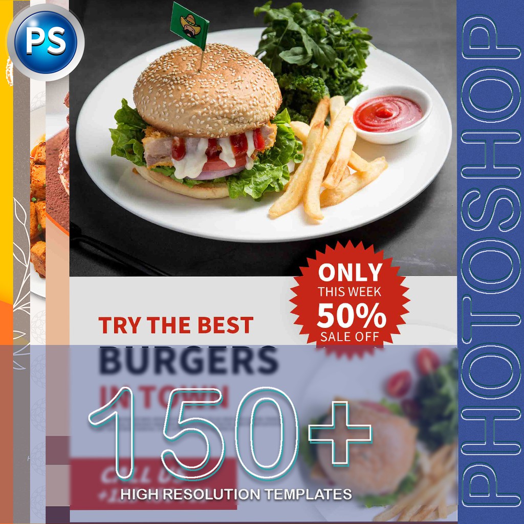 150+ Photoshop Food Poster template PREMIUM Vol 1 (PSD ) | Shopee Malaysia