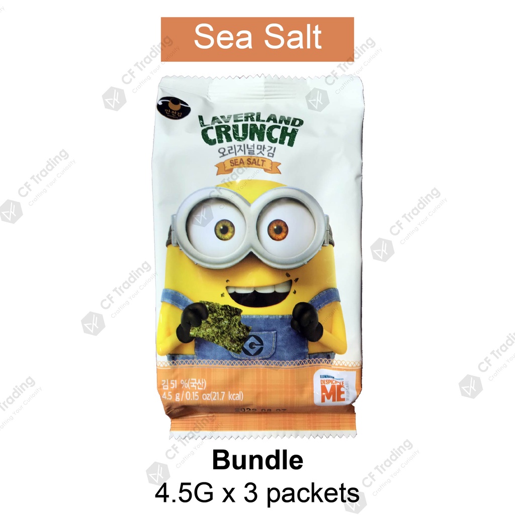 Korea Seaweed Laverland Crunch (Manjun) - Sea Salt / Wasabi / Habanero ...