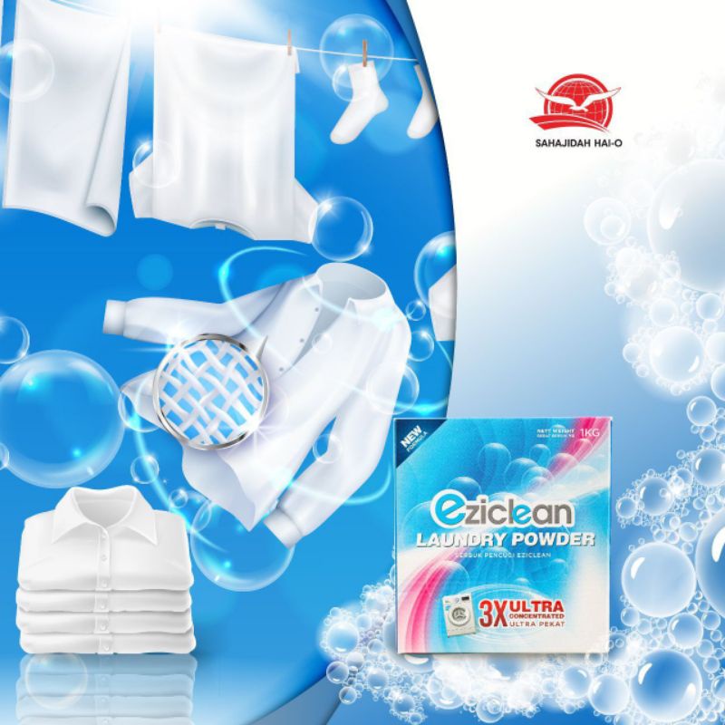🔥SERBUK PENCUCI EZICLEAN (EZICLEAN LAUNDRY POWDER 1KG) 3X ULTRA ...