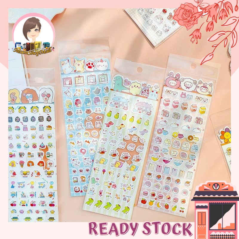 Cute Sticker Handicraft Handbook Cartoon 装饰PVC贴纸 萌萌生物系列 韩系可爱卡通梦幻手帐拼贴 ...
