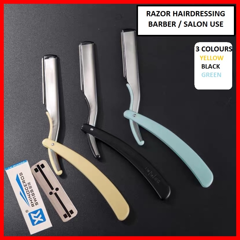 Barber Hair Razor Folding Shaver Shaving Pisau Cukur Barber (+ FREE ...