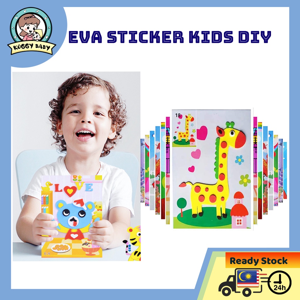 KOGGY 17.5*12.5cm Eva Sticker Kids DIY Early Learning Educational Toys ...