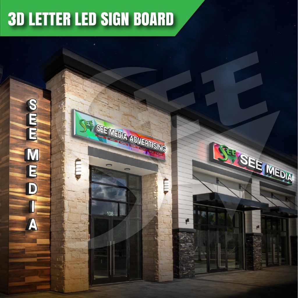 3D BOX UP LED Letter Signboard/FRONTLIT/BLACKLIT ( CUSTOM MADE ...