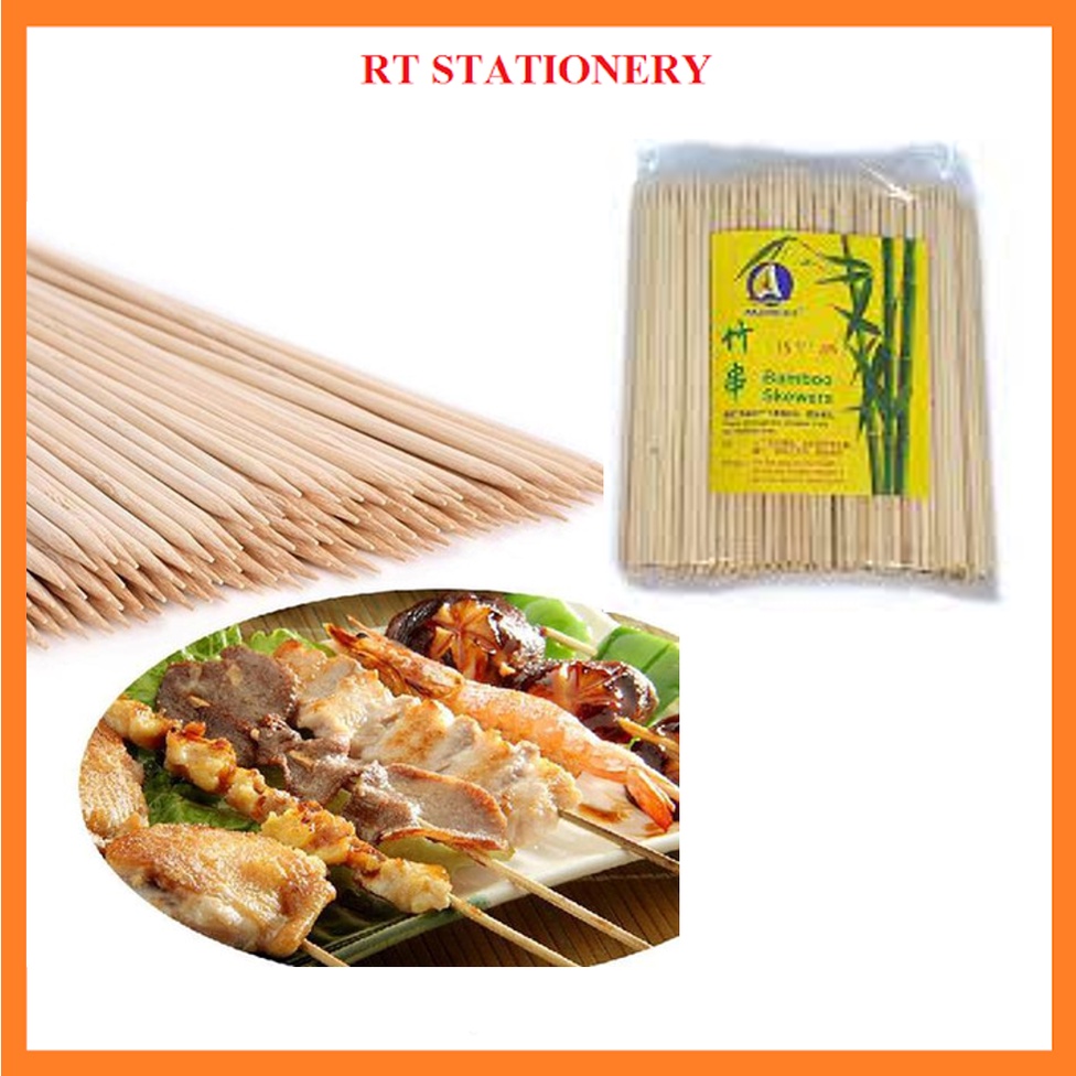 Batang Lidi Satay BBQ Stick Bamboo Skewer Kayu Cucuk Satay Kayu Bunga ...