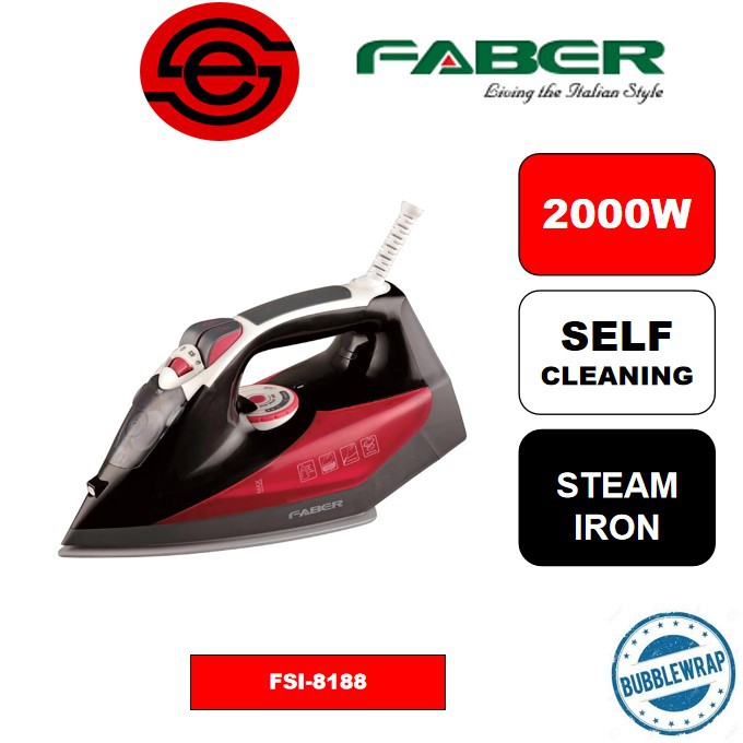FABER STEAM IRON 2000W FSI8188 WITH SELF CLEANING/POWERFUL BURST OF ...
