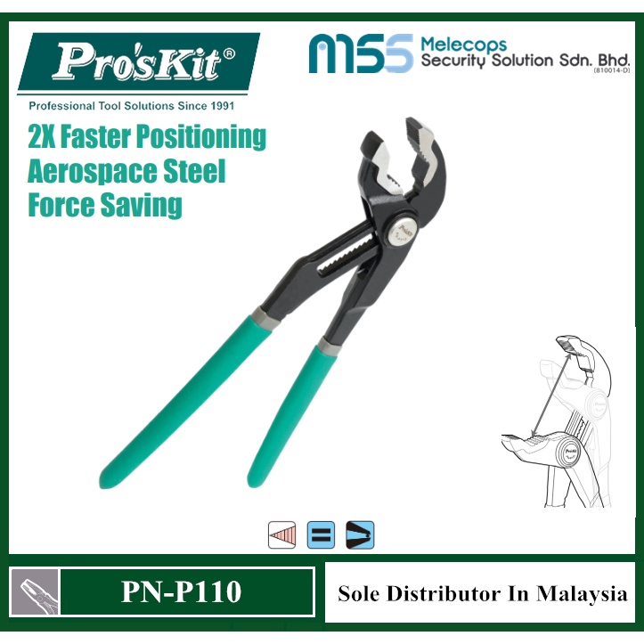 Pro'skit PN-P110 Raptor 10" Pump Plier (253mm) | Shopee Malaysia