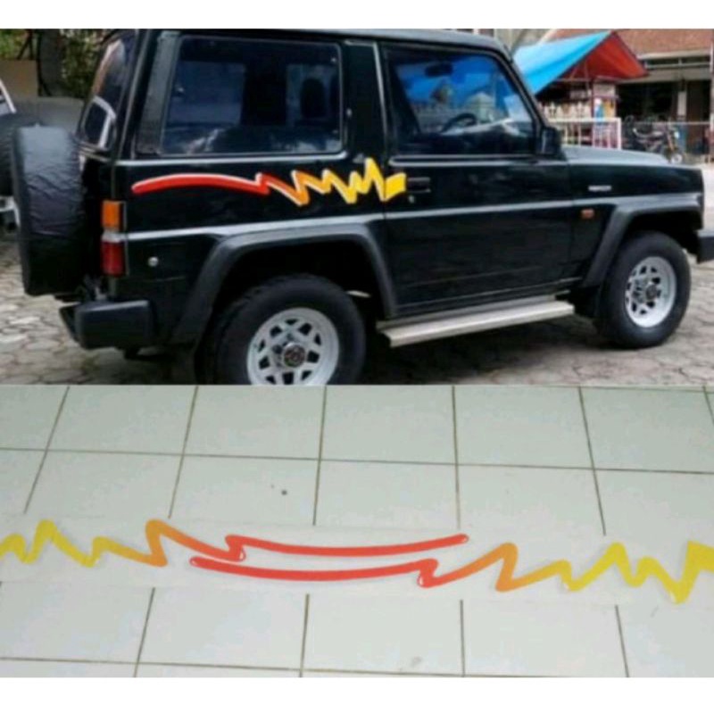 Daihatsu taft feroza Ferosa Worm taft Hiline Body List Stickers ...