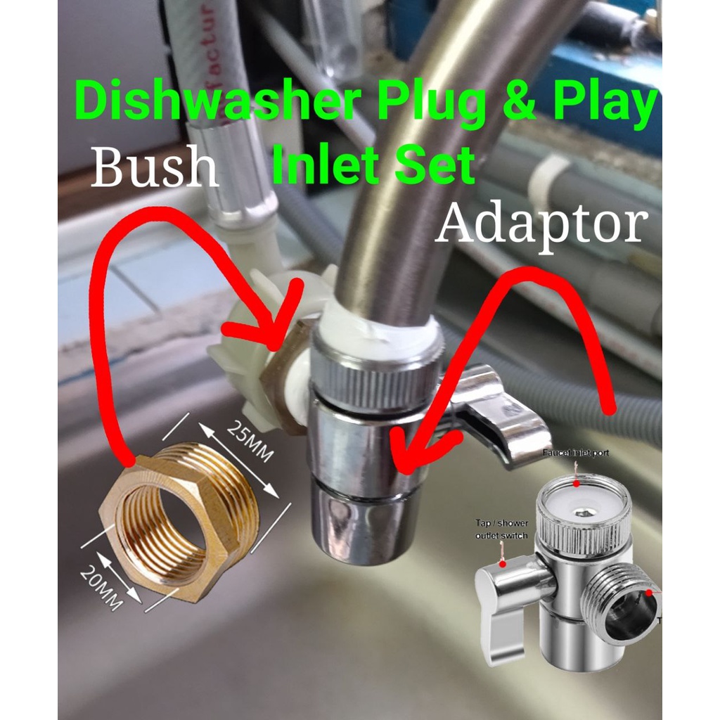 TOSHIBA DW-08T1(S)-MY COMPATIBLE SINK FAUCET DISHWASHER ADAPTOR WATER ...