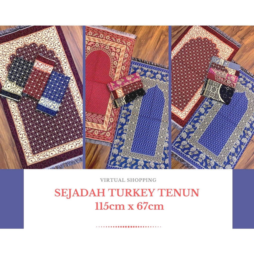 SEJADAH TURKEY TENUN MURAH 115cm x 67cm SEJADAH DOORGIFT SEJADAH ...