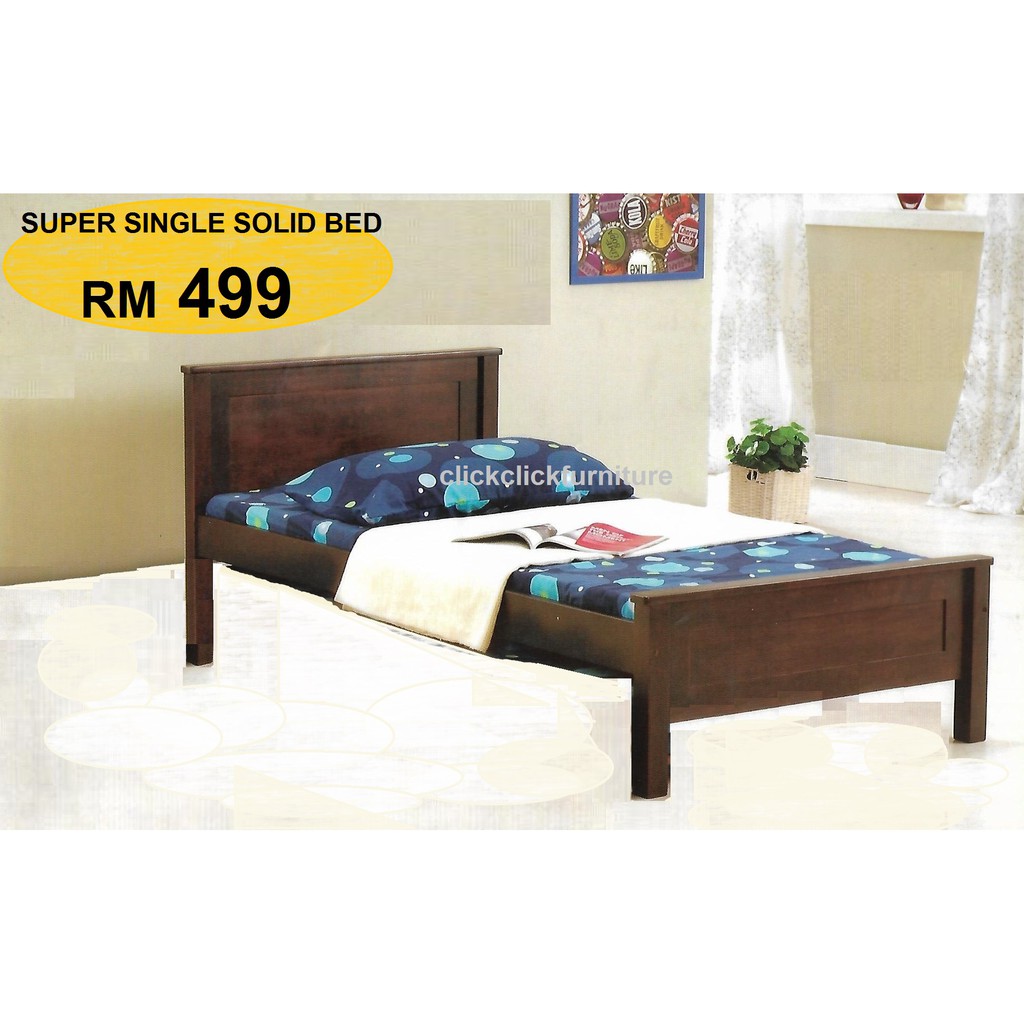 Super Single Bed Solid Wood | Shopee Malaysia