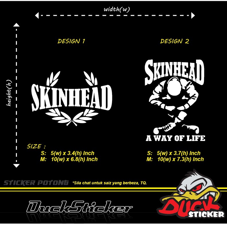 SKINHEAD LOGO STICKER 1PCS | Shopee Malaysia