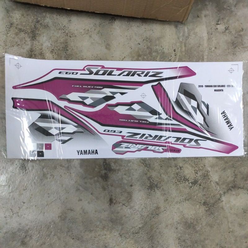 Stiker sticker body stripe cover set (3) yamaha ego solariz solaris(tahun 2018) | Shopee Malaysia