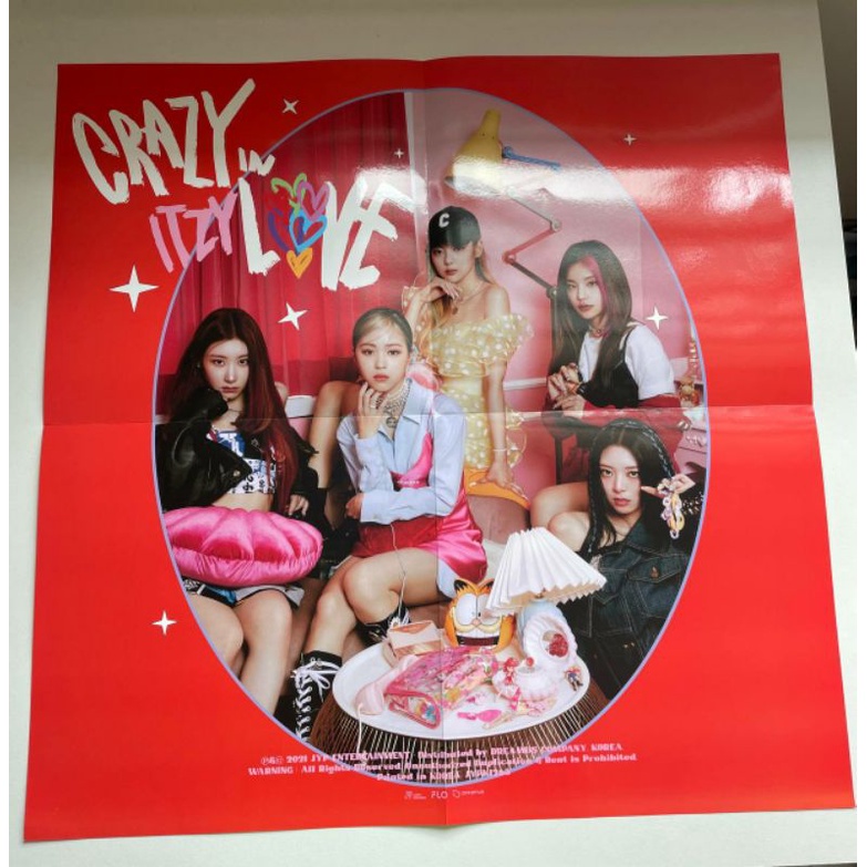 ITZY CRAZY IN LOVE LOCO OFFICIAL FOLDED POSTER | Shopee Malaysia