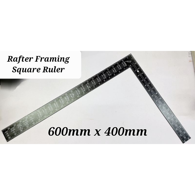 Solid Rafter Framing Square Ruler L Shape Ruler Black Stainless Steel ...