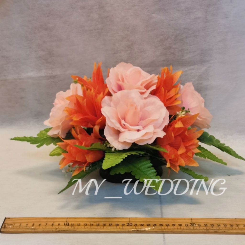 Bunga Meja Siap Gubah Gubahan Simple Bunga Meja Kopi | Shopee Malaysia