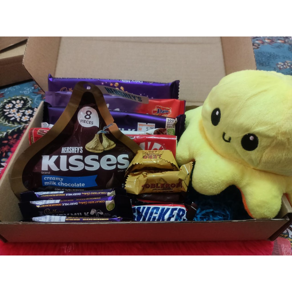 [READY STOCK] Surprise gift box chocolate + octopus doll | chocolate ...