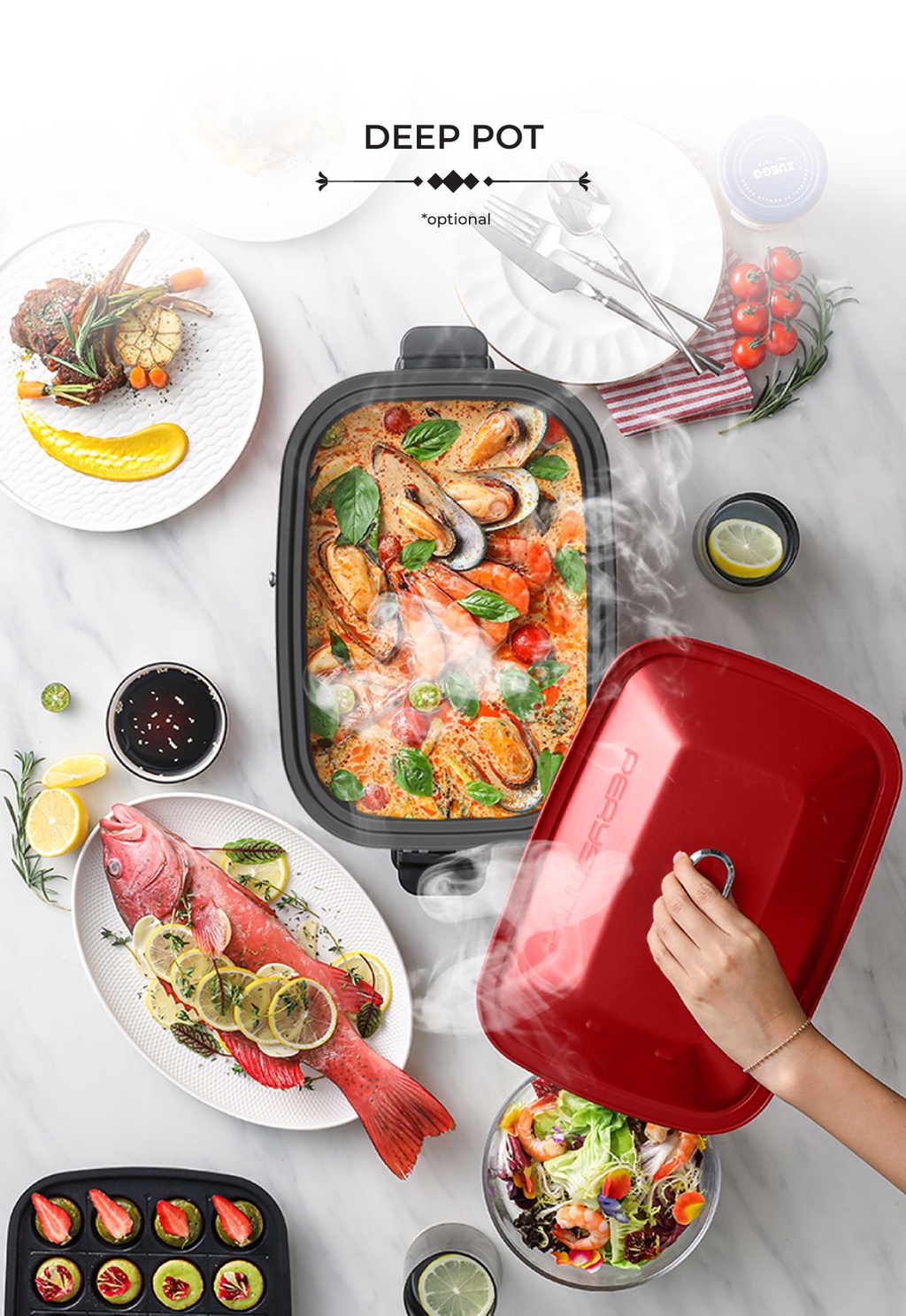 PerySmith All-In-One Multi Cooker Retro Series RT1000 | Shopee Malaysia