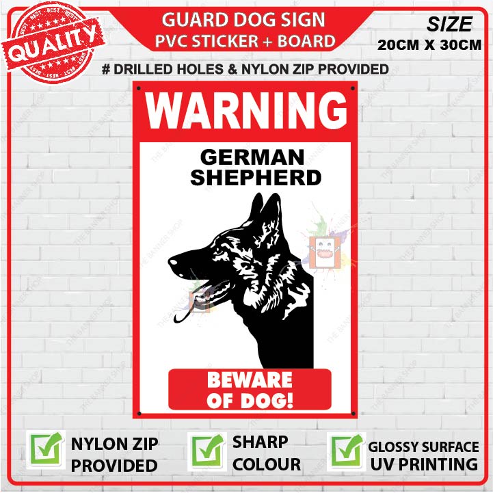 Dog Signage, Beware Of Dog Signage, Dogs Signage | Shopee Malaysia