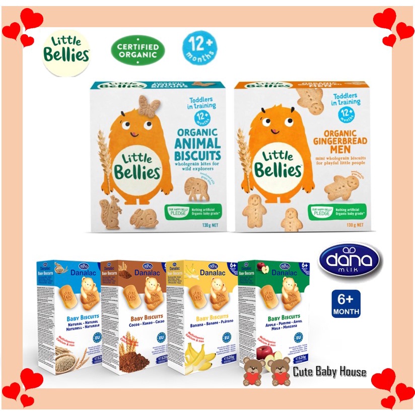 Little Bellies Organic Biscuits 100g / Danalac Organic Baby Biscuits ...
