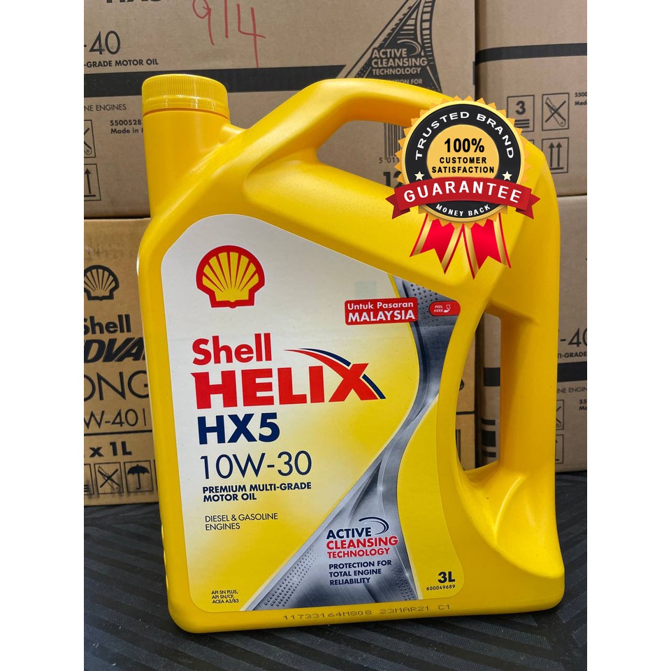 Shell Helix HX5 10w30 semi synthetic engine oil (3L) | Shopee Malaysia