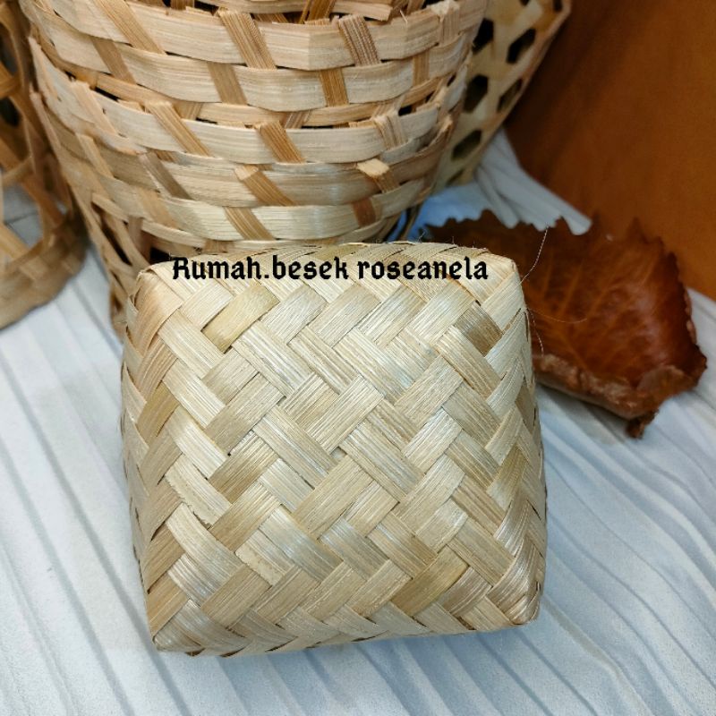 10x10 Bamboo Baskets 100 pcs / 50 pairs Rotan Buluh Rattan Basket ...
