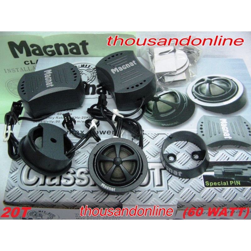 20T (60 WATT)-MAGNAT (WITH CROSSOVER) SUPER SILK DOME TWEETER | Shopee ...