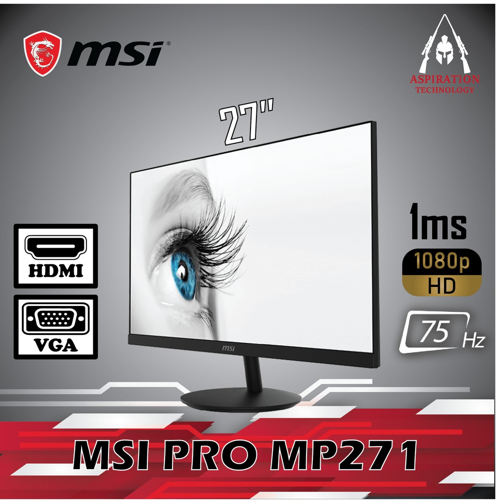 MSI PRO MP271 75HZ MONITOR | Shopee Malaysia