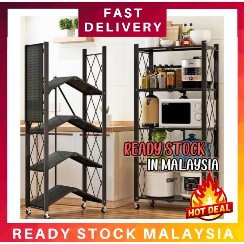 🔥 𝐑𝐄𝐀𝐃𝐘 𝐒𝐓𝐎𝐂𝐊 🔥Rak Boleh Lipat Foldable and movable shelves/stainless ...