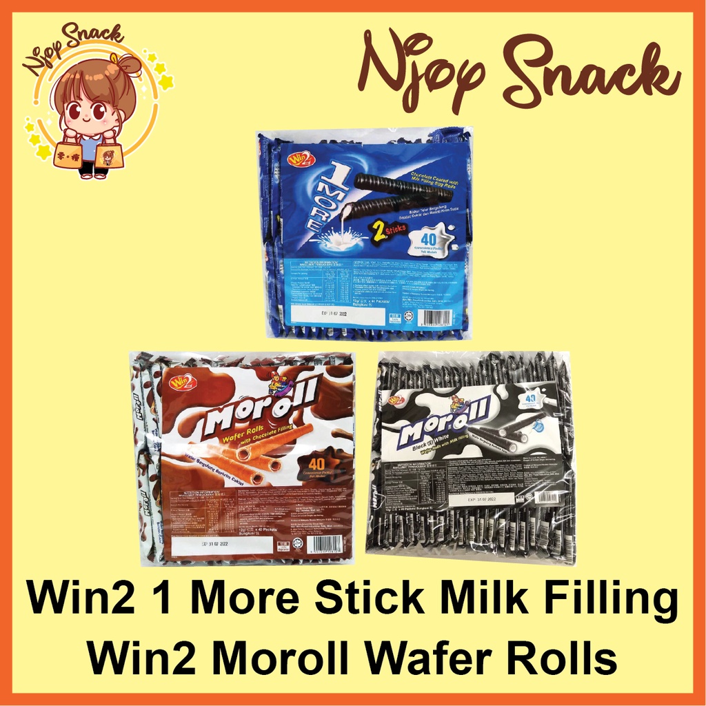 12g x 30's WIN2 1 MORE STICKS / MOROLL WAFER ROLLS | Shopee Malaysia