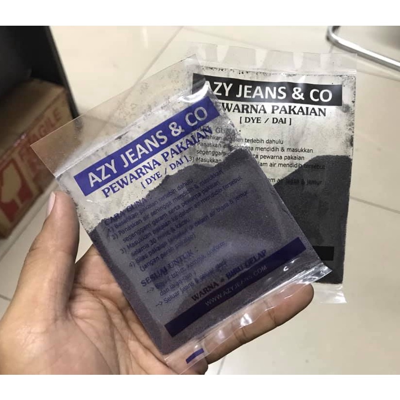 Set Pakej Dye Pewarna + Pemati Warna Pakaian Hitam & Biru Gelap AZY ...