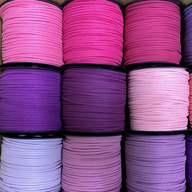 5 meter 3mm Flat Suede Korean Velvet Leather Cord String for Handmade ...
