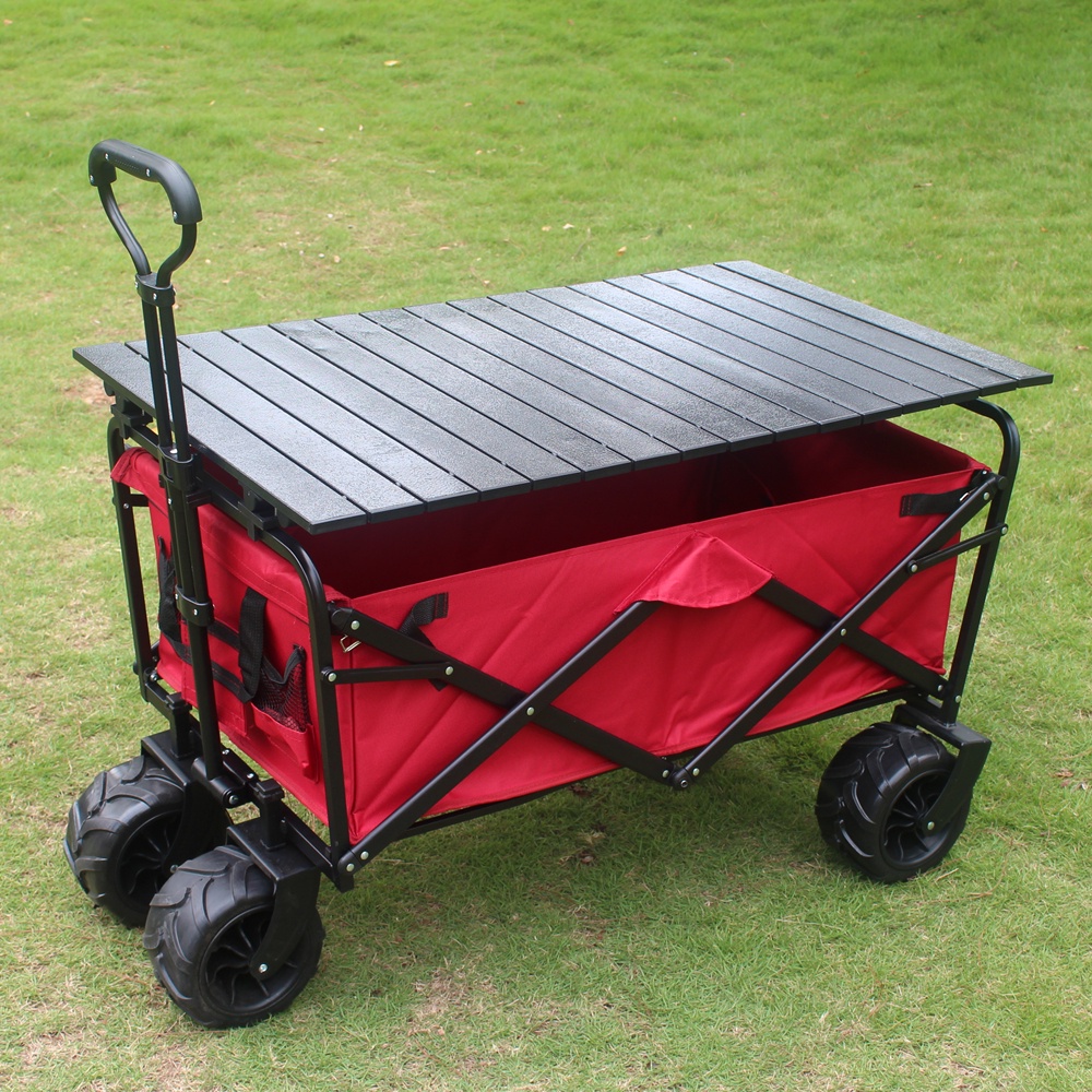 Camping Trolley Desktop Outdoor Foldable Table Outdoor Dual Use Multi ...