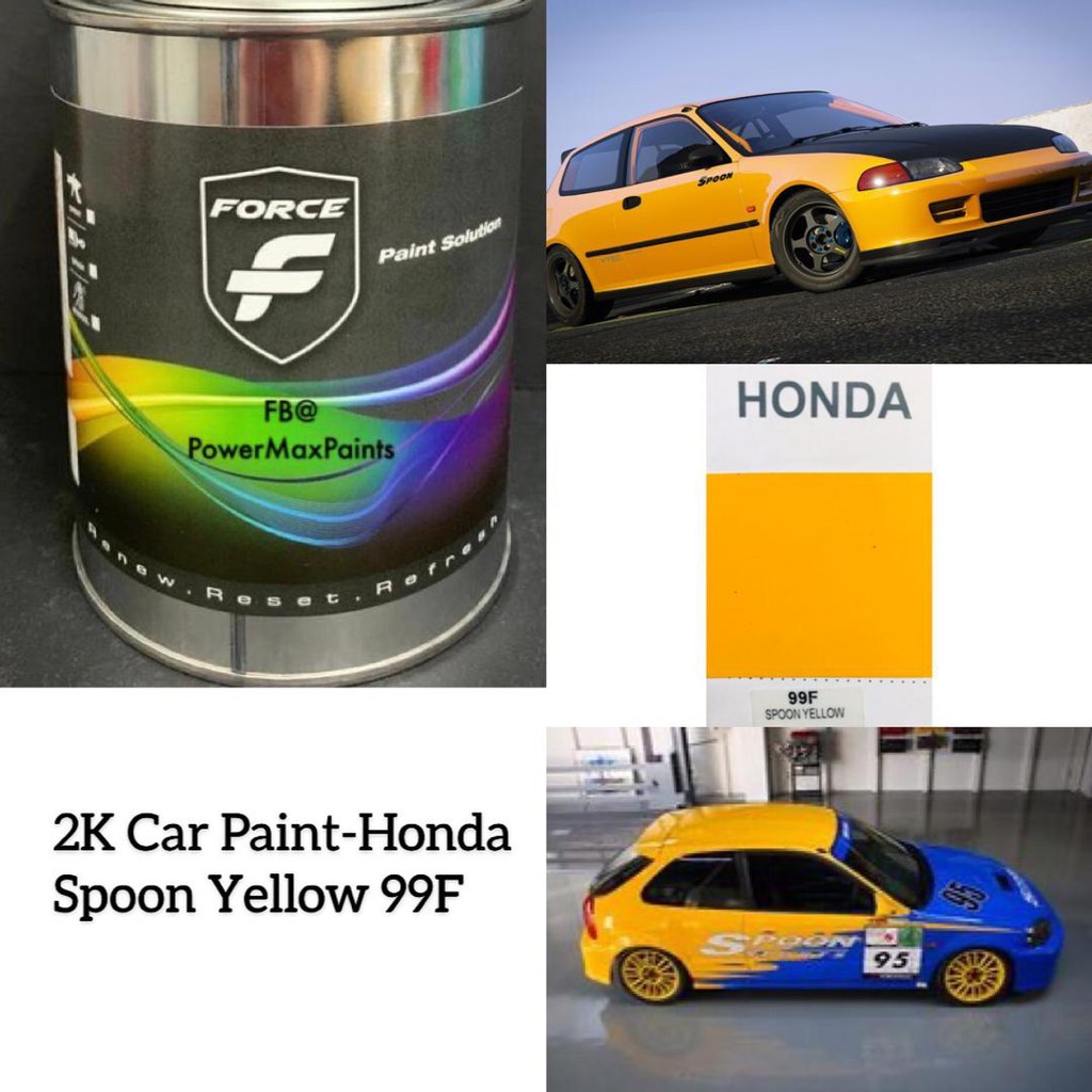 FORCE HONDA 99F SPOON YELLOW 2K CAR PAINT | Shopee Malaysia