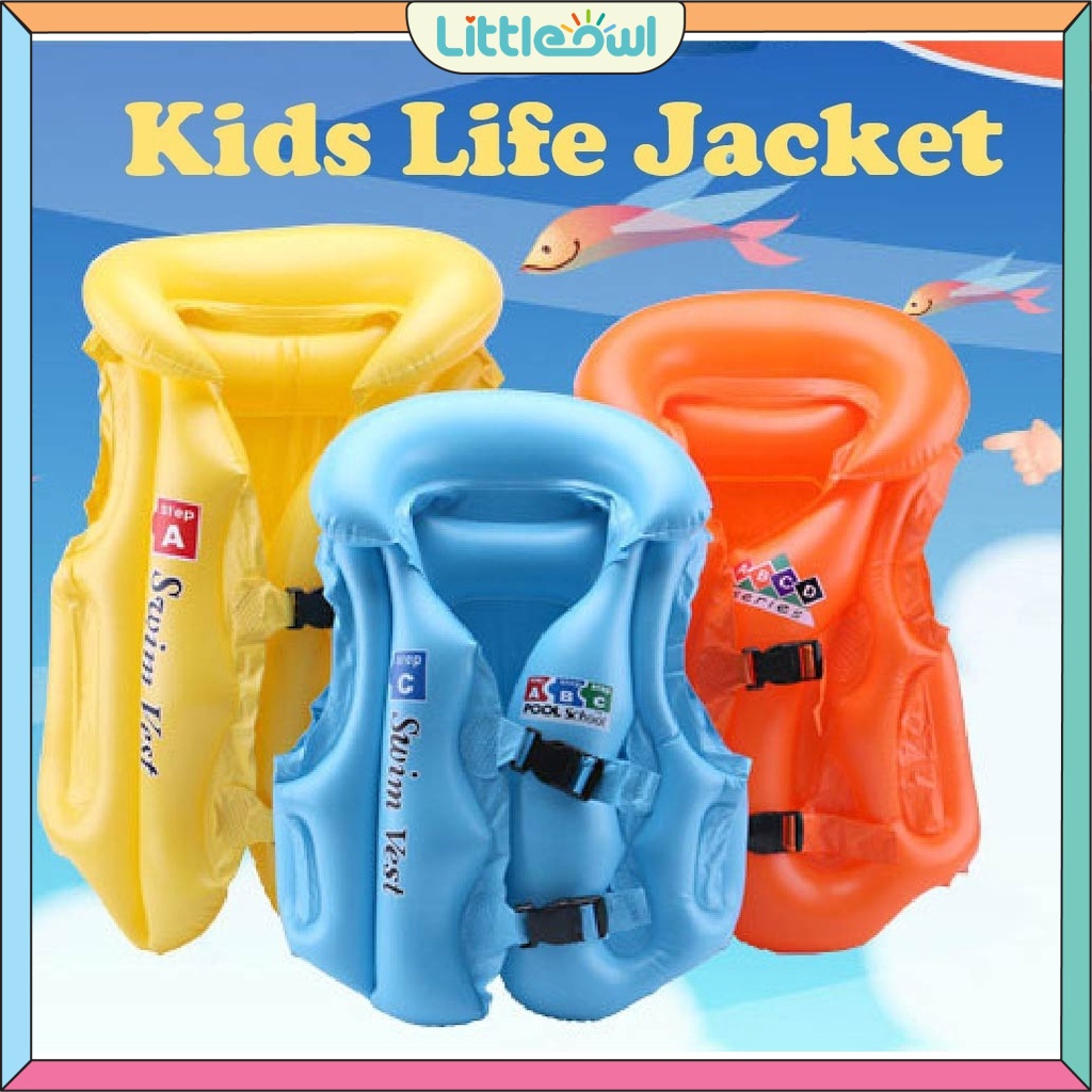 M'sia💖Children Inflatable Float Life Jacket Baby Swimming Safety Vests ...