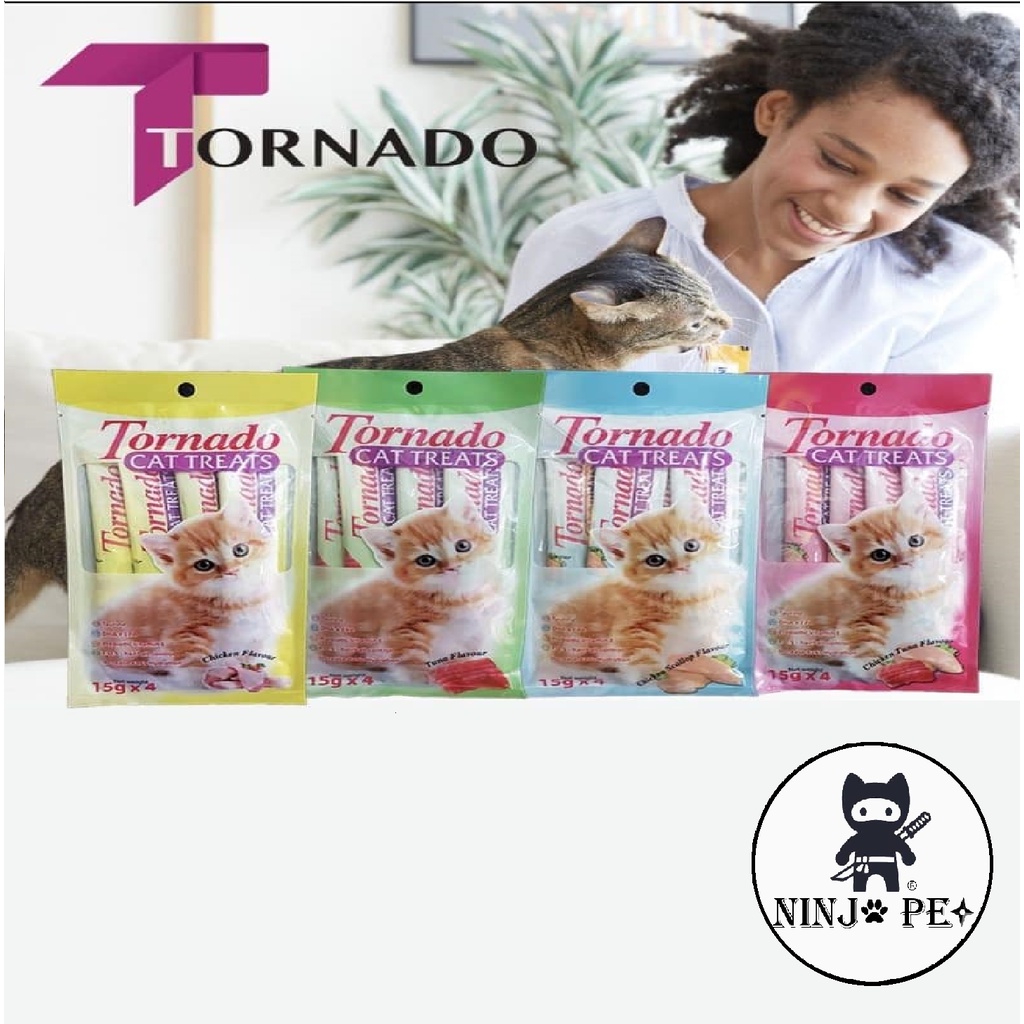 TORNADO CAT TREATS 15g X 4 STICKS | Shopee Malaysia