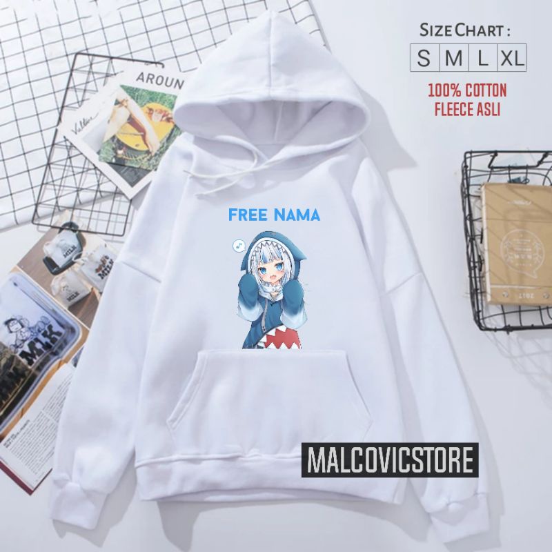 Gawr Gura Anime Hoodie Jacket for Girls Ages 1-12 Years / Gawr Gura ...