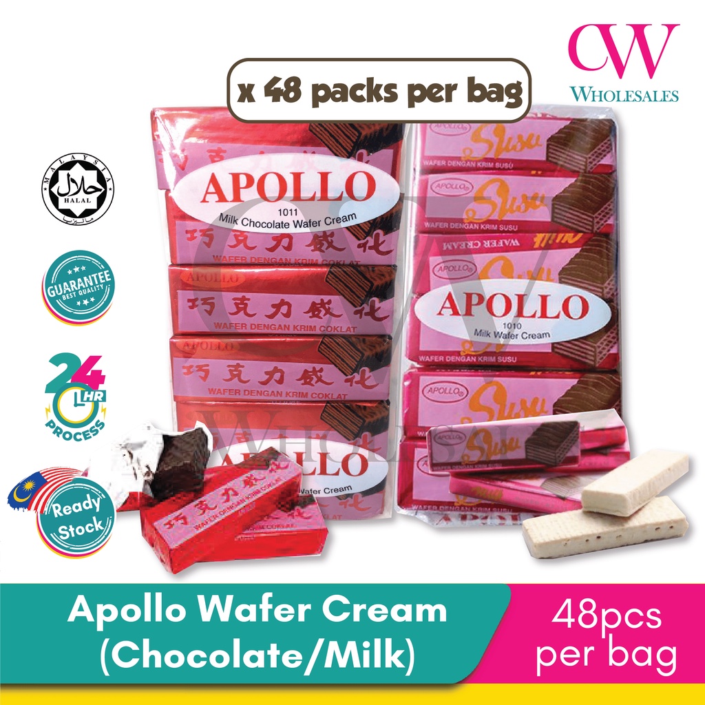 Apollo Milk Wafer 12g x 48's | Shopee Malaysia