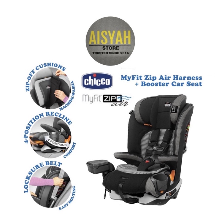 CHICCO MYFIT ZIP AIR HARNESS+BOOSTER CARSEAT | Shopee Malaysia
