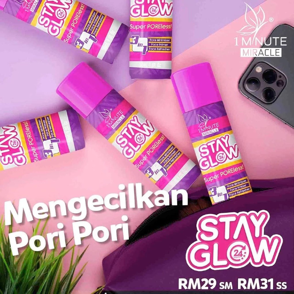 NEW PACKING ! 1MINUTE MIRACLE STAY GLOW/1MM STAY GLOW/SUGAR GOLD SPRAY ...