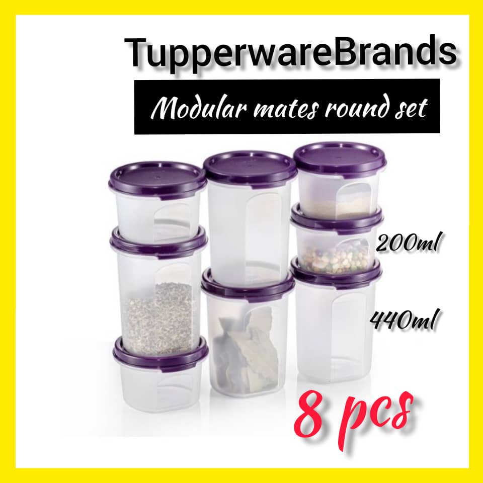 Tupperware Modular Mates Round set (8pcs) | Shopee Malaysia