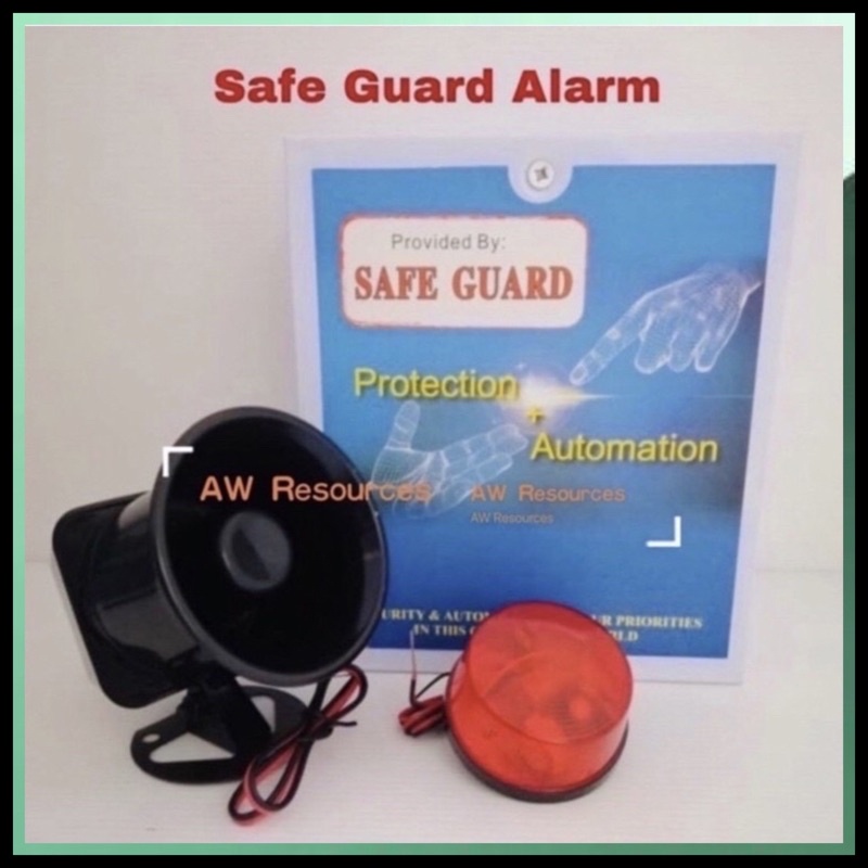 Safe Guard Alarm System Outdoor Metal Box c/w Siren Horn and Strobe ...