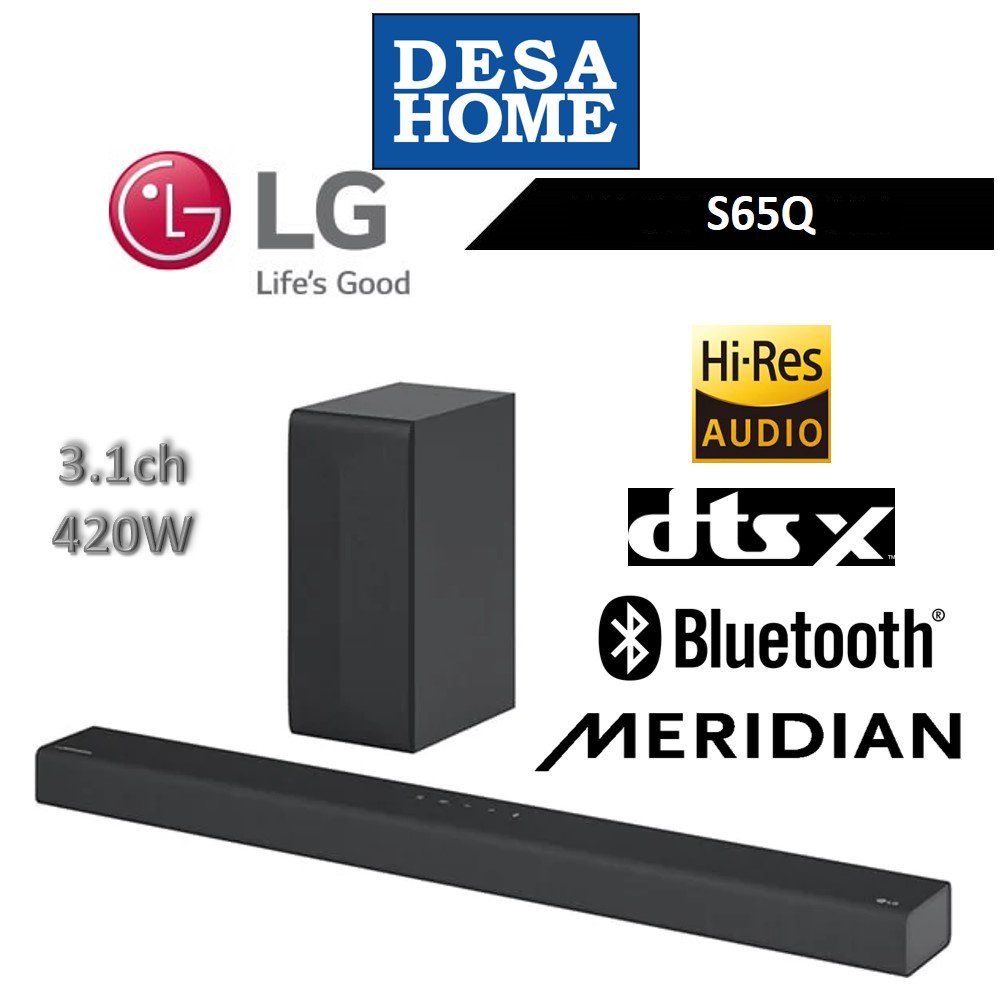 LG 2022 Model 420 W3.1 Channel High Res Audio Soundbar With DTS Virtual ...