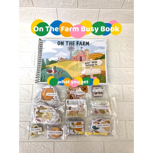 On The Farm Interactive Children Busy Book | Quiet Book | DIY book ...
