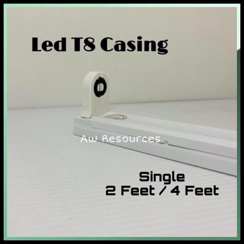 Single / Double LED T8 Slim Casing / LED T8 Slim Fitting 2ft 4ft 2 feet ...