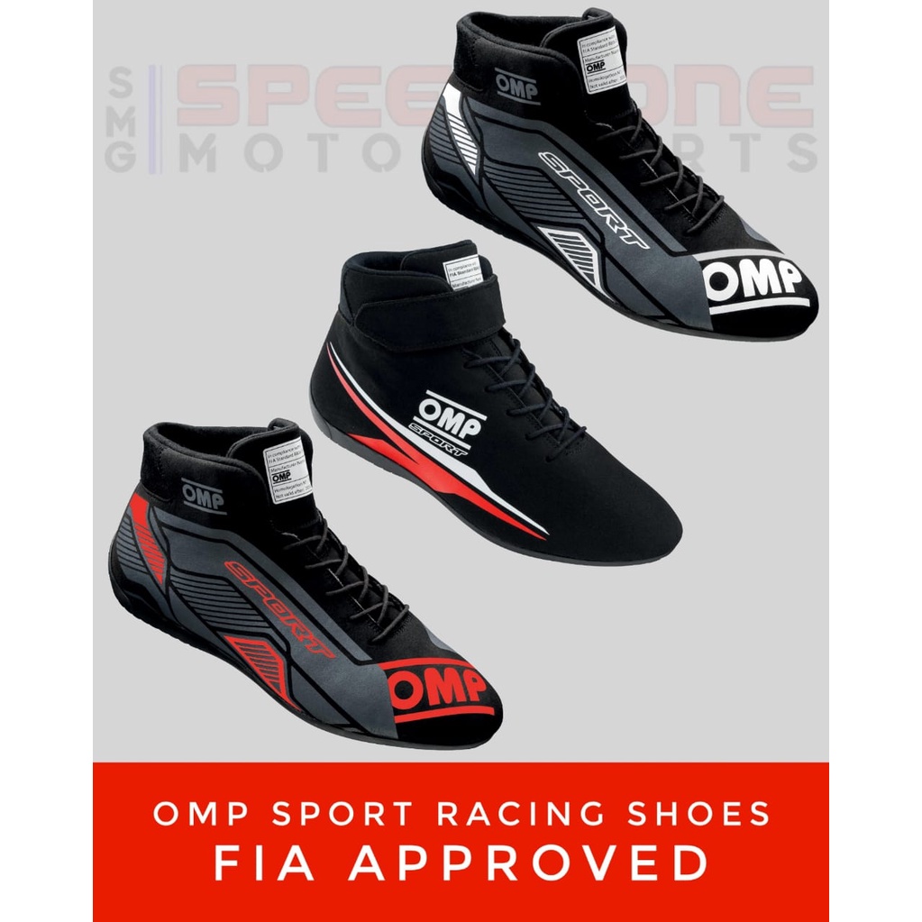 OMP Sport Race Boots / Racing Shoes - FIA Approved (Speedzone) | Shopee ...