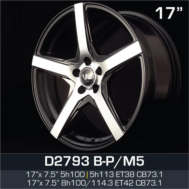 AD 17 inch 7.5JJ 4X100 4X114.3 / 5X100 / 5X113 ET38/42 ORI CAR SPORT ...