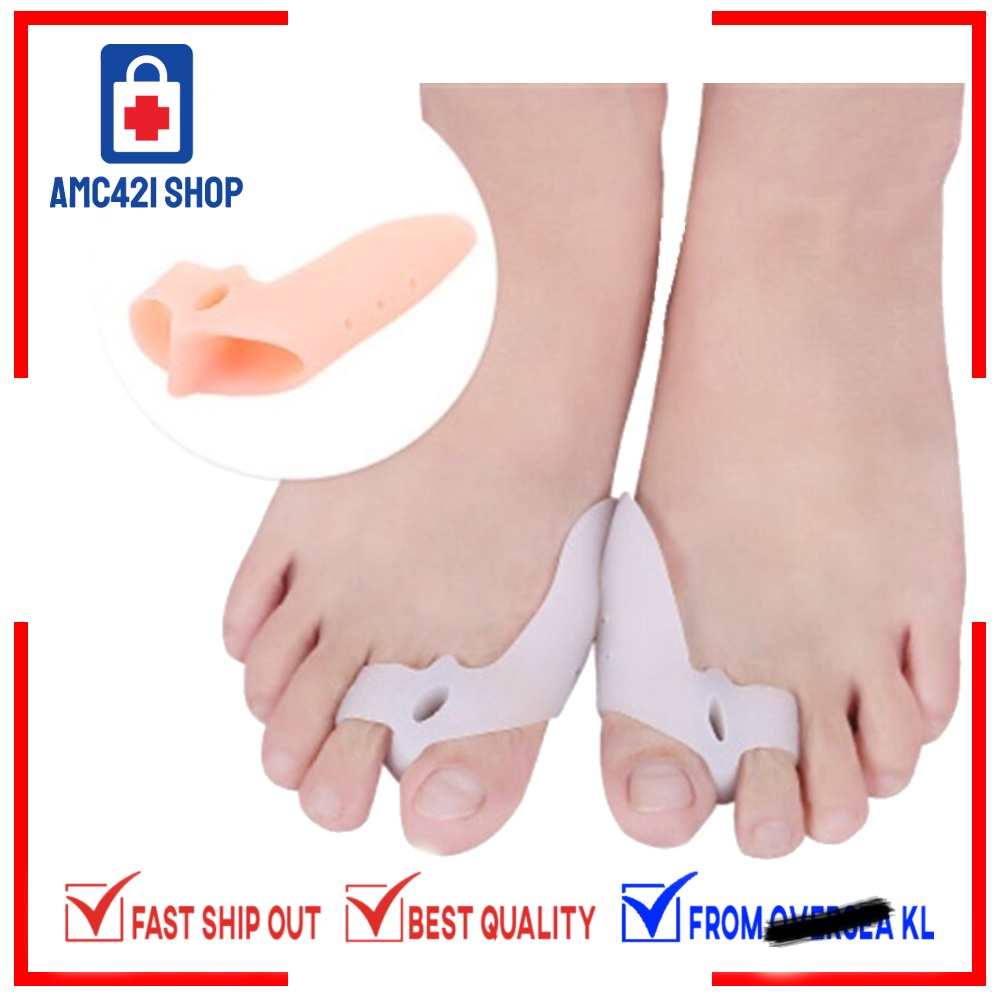 AMC 1 PAIR Silicone Foot Toe Separator Thumb Valgus Corrector Bunion ...