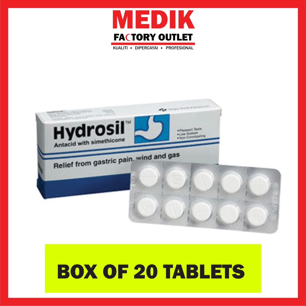 Ubat Gastrik Hydrosil Alucid Ubat Kunyah Gastrik Pedih Ulu Hati/ Buang ...